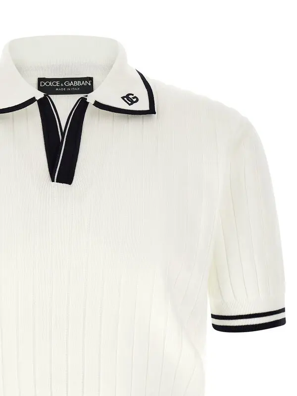 Dolce & Gabbana Flat Ribbed Polo Shirt