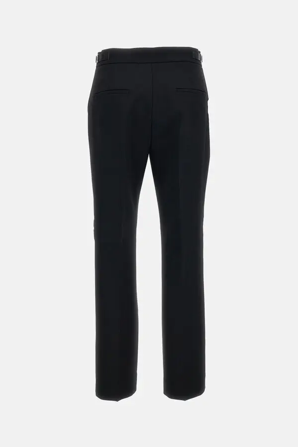 Max Mara Slim-fit Stretch Double Wool Canvas Trousers