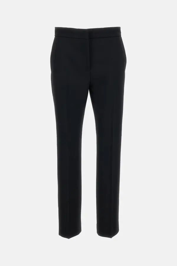 Max Mara Slim-fit Stretch Double Wool Canvas Trousers - Multicolor