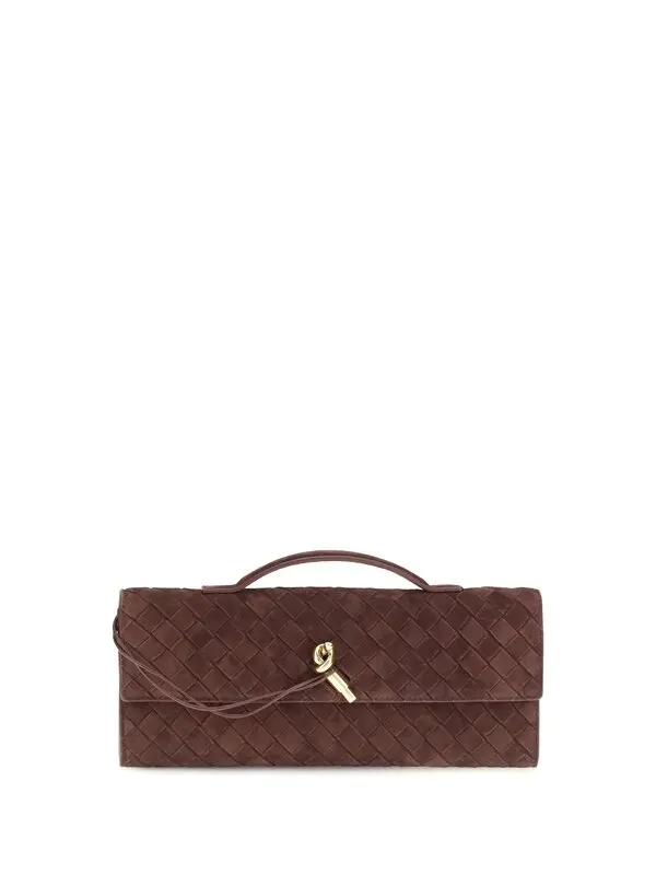 Bottega Veneta Andiamo Clutch - Brown