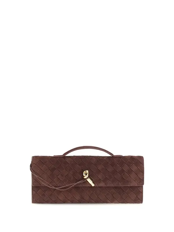 Bottega Veneta Andiamo Clutch - Brown