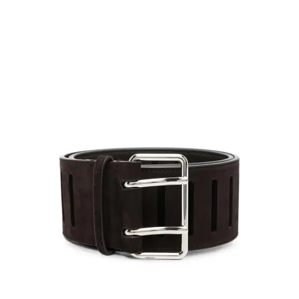 Alaïa Suede Cut-out Belt - Brown
