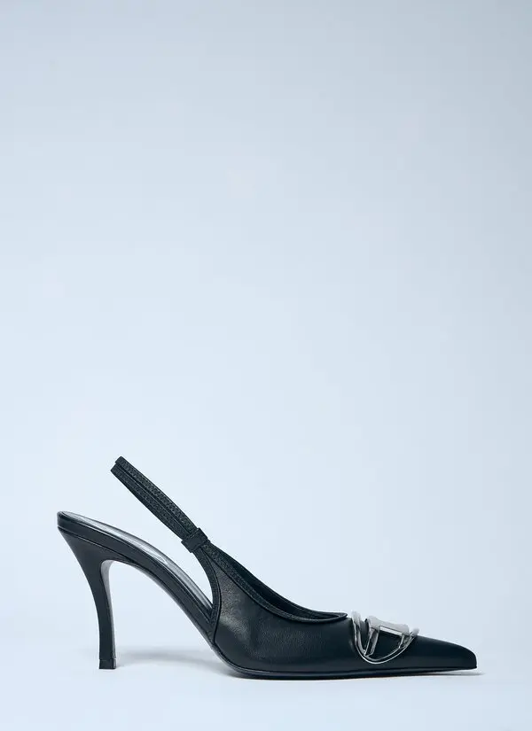 DIESEL® D-venus Sb Leather Pumps - Black