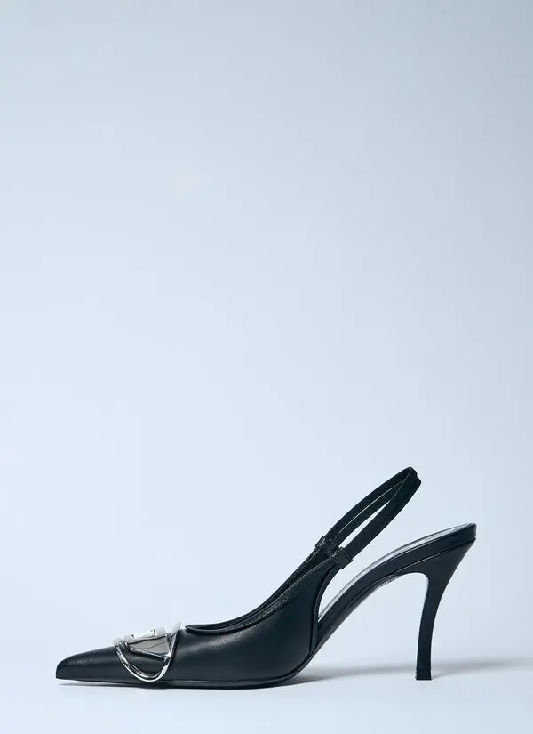 DIESEL® D-venus Sb Leather Pumps - Black