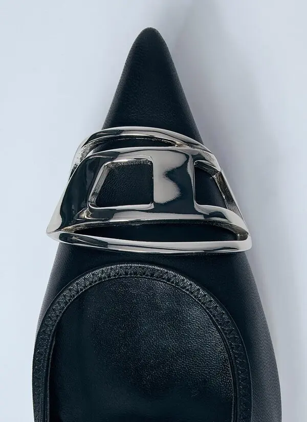 DIESEL® D-venus Sb Leather Pumps - Black
