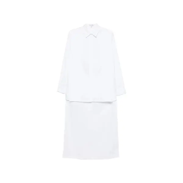 Alaïa Cotton Asymmetric Hem Shirt - White