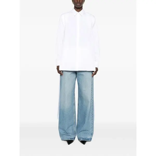 Alaïa Cotton Asymmetric Hem Shirt
