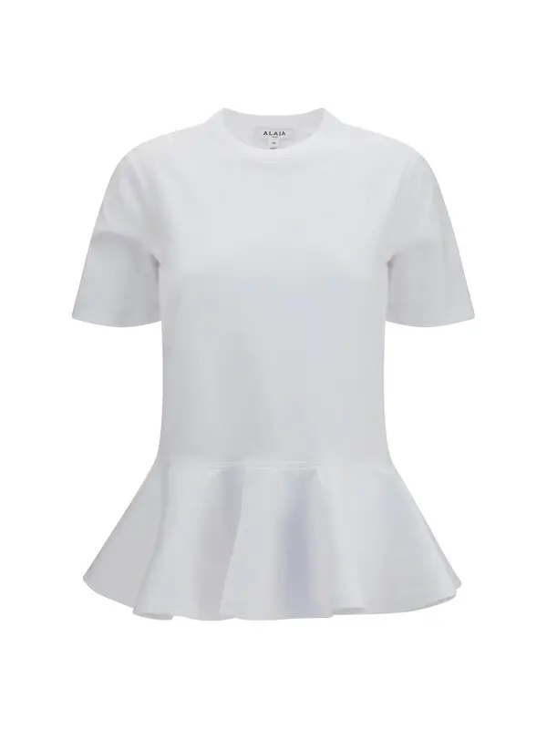 Alaïa Cotton Jersey Crinoline T-shirt - White