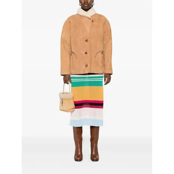 BLAZÉ MILANO Sheepskin Shearling Jacket - Brown