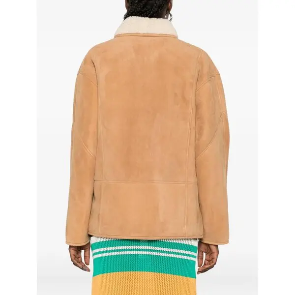 BLAZÉ MILANO Sheepskin Shearling Jacket - Brown