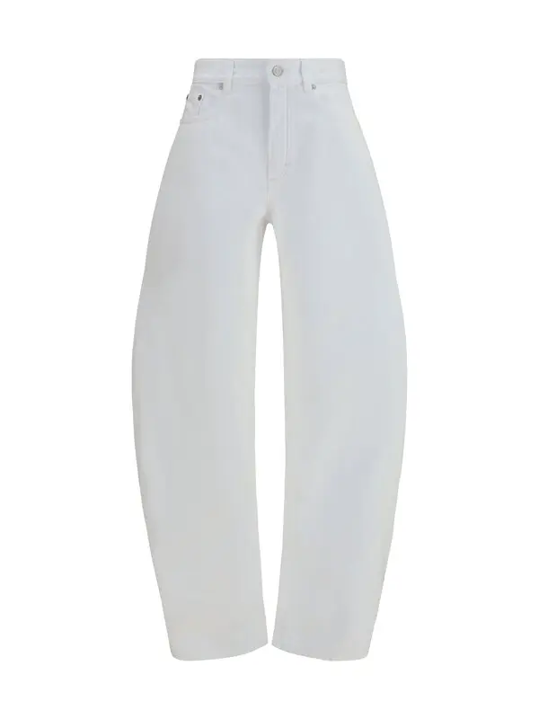 Alaïa Barrel Jeans - White