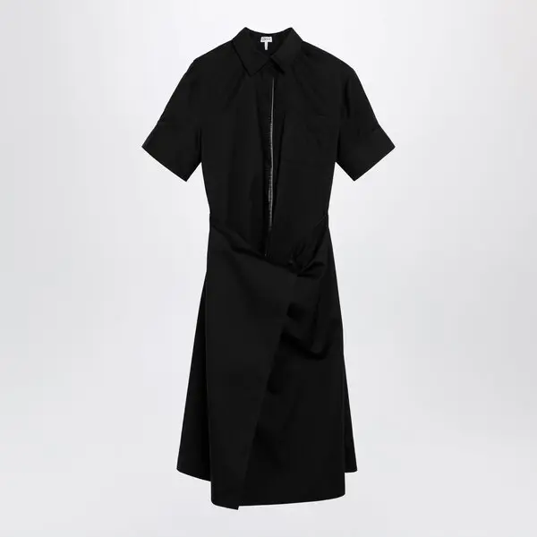Loewe Cotton Shirt Dress - Black