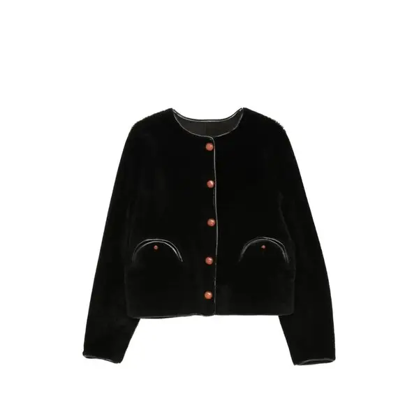 BLAZÉ MILANO Jackets Faux Fur & Shearling Jackets - Black