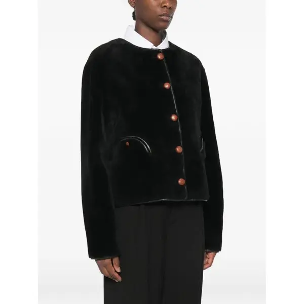 BLAZÉ MILANO Jackets Faux Fur & Shearling Jackets - Black