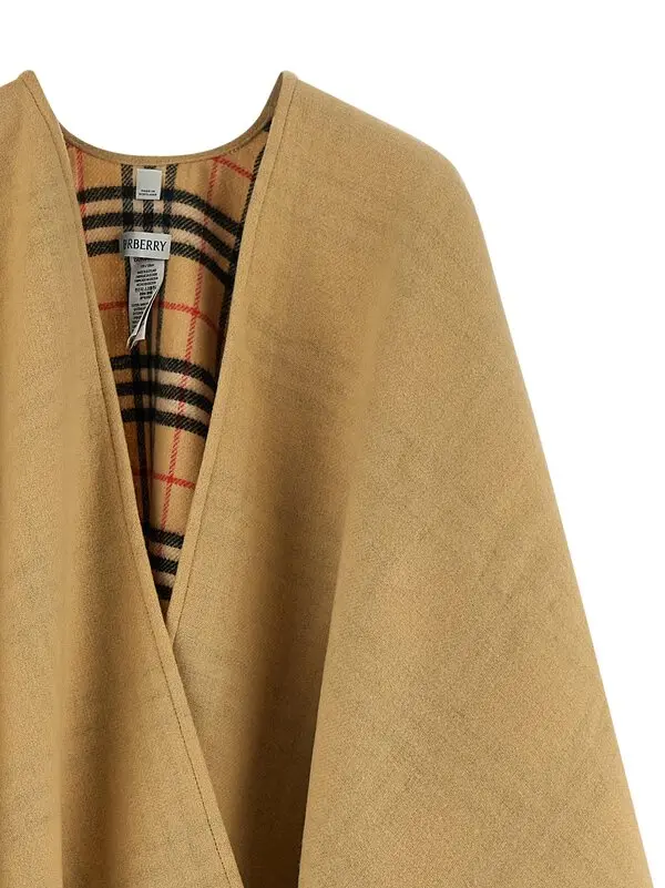 Burberry Check Wool Reversible Cape