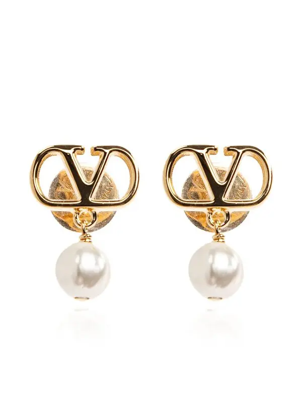 Valentino Garavani Vlogo Signature Pearl Earrings - Multicolor