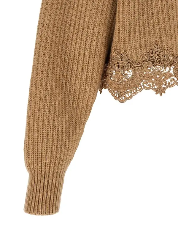 Chloé Cropped Lace Sweater