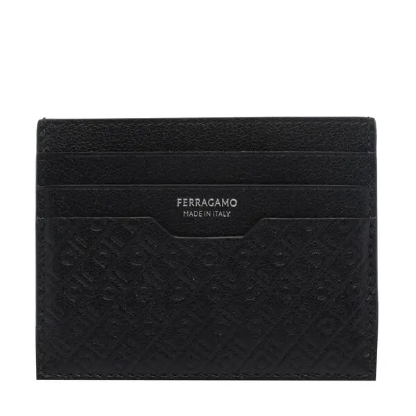 FERRAGAMO Monogram Cards Holder - Black