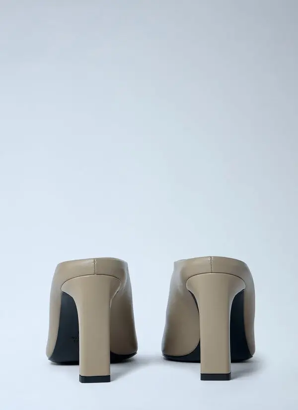 TOTEME Bar Leather Mules - White
