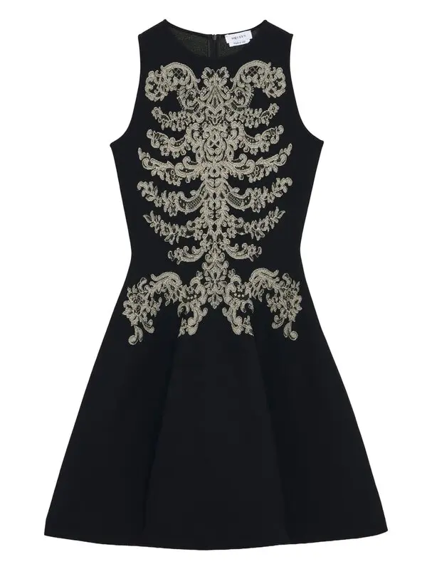 Alexander McQueen Jacq Vlm Mini Dress