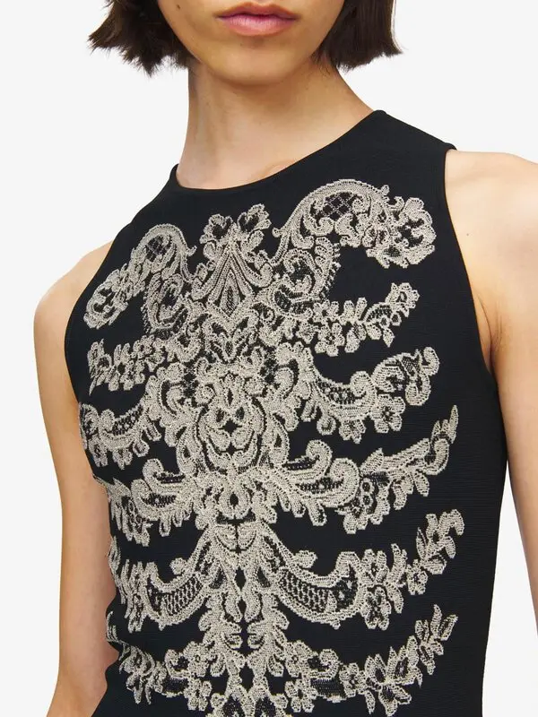 Alexander McQueen Jacq Vlm Mini Dress