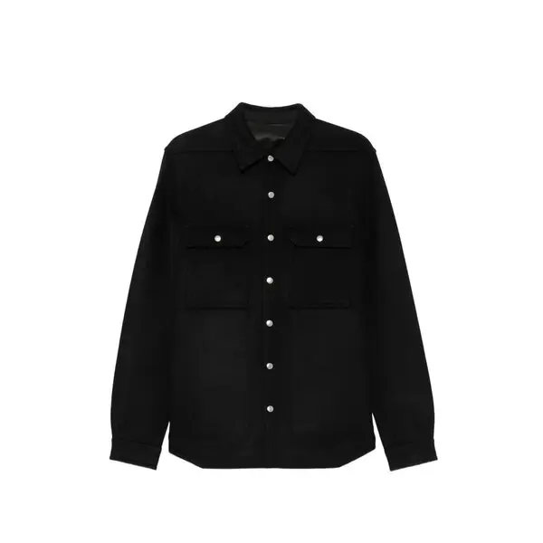 Rick Owens Solid Shirt Jacket - Black