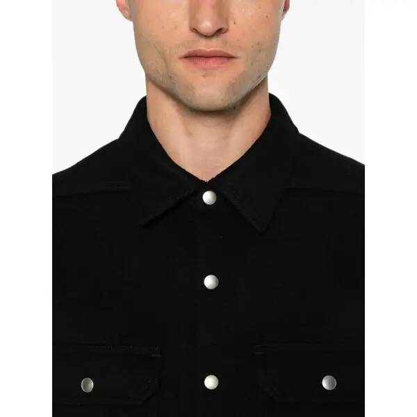 Rick Owens Solid Shirt Jacket - Black