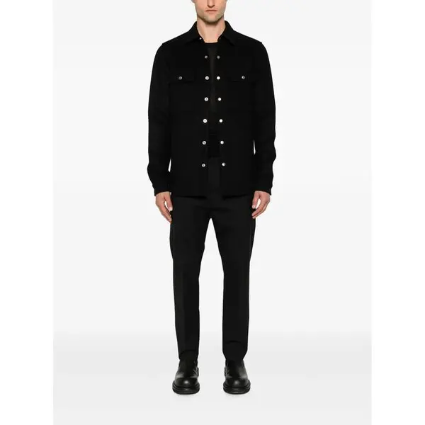 Rick Owens Solid Shirt Jacket - Black