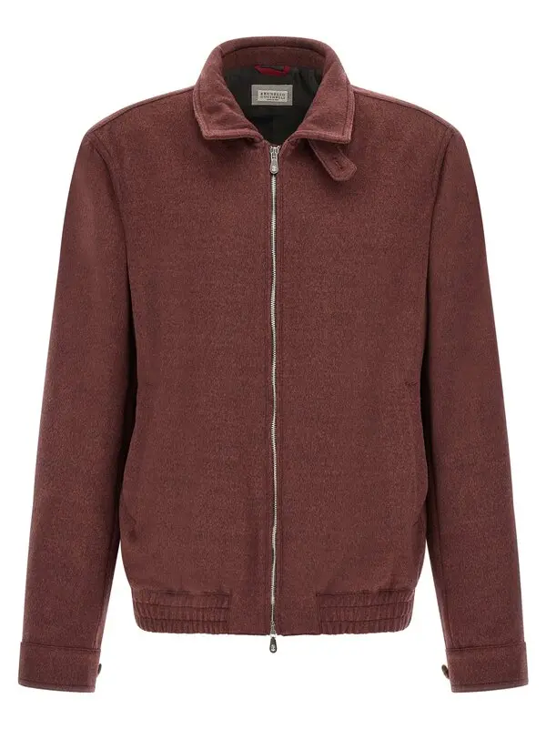 Brunello Cucinelli Virgin Wool Beaver Bomber Jacket
