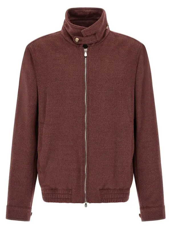 Brunello Cucinelli Virgin Wool Beaver Bomber Jacket