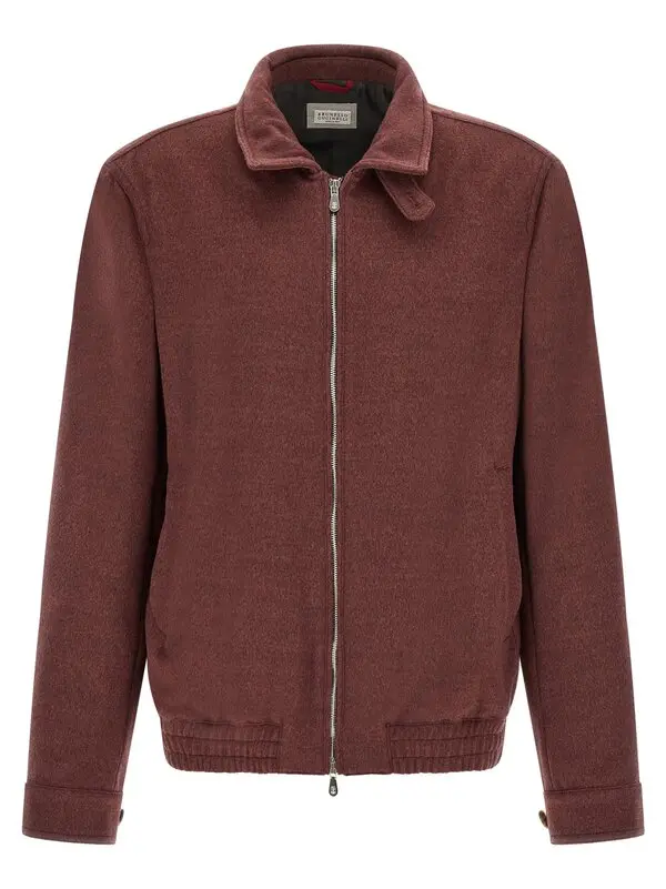 Brunello Cucinelli Virgin Wool Beaver Bomber Jacket - Multicolor