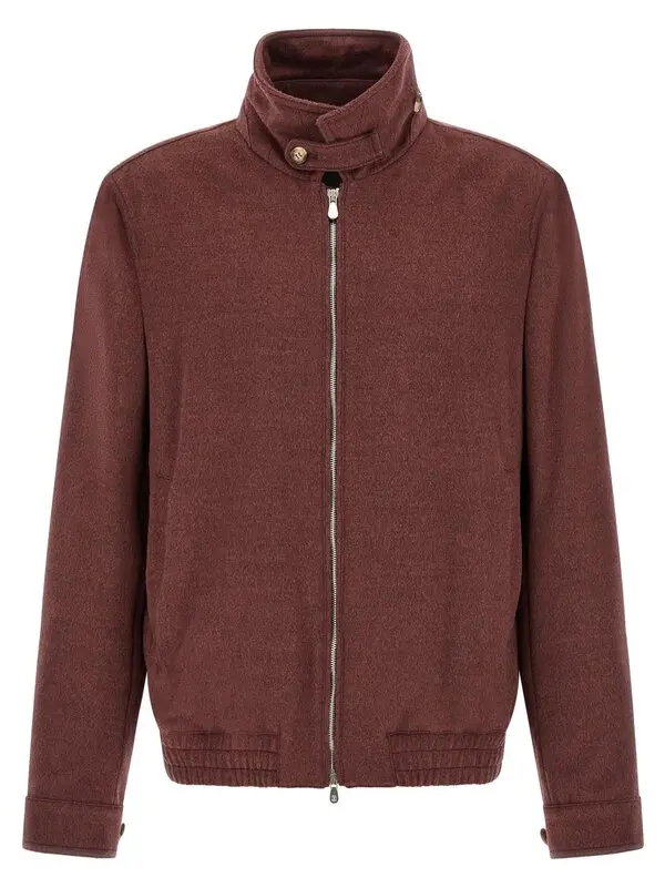 Brunello Cucinelli Virgin Wool Beaver Bomber Jacket - Multicolor