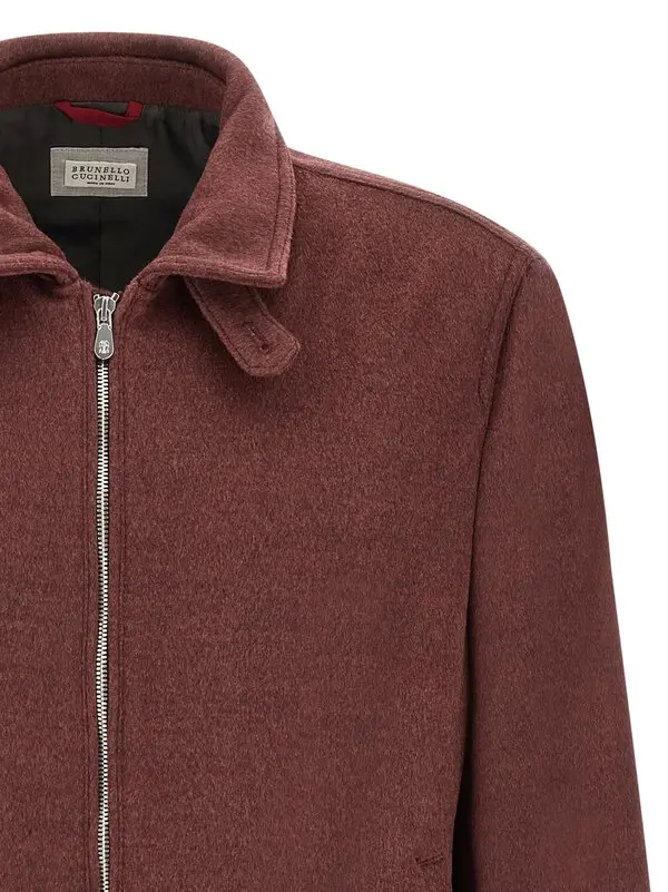 Brunello Cucinelli Virgin Wool Beaver Bomber Jacket - Multicolor