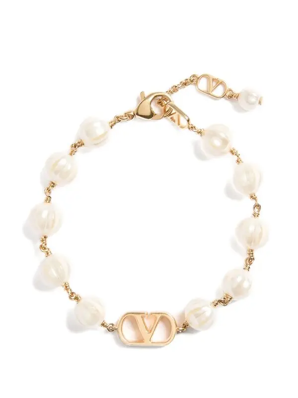 Valentino Garavani Vlogo Signature Pearl Bracelet - Multicolor