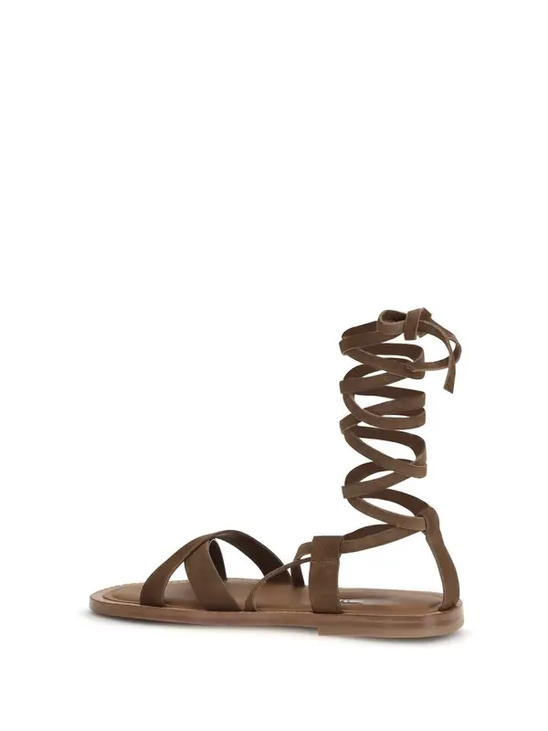 Miu Miu Gladiator Leather Sandals - Brown