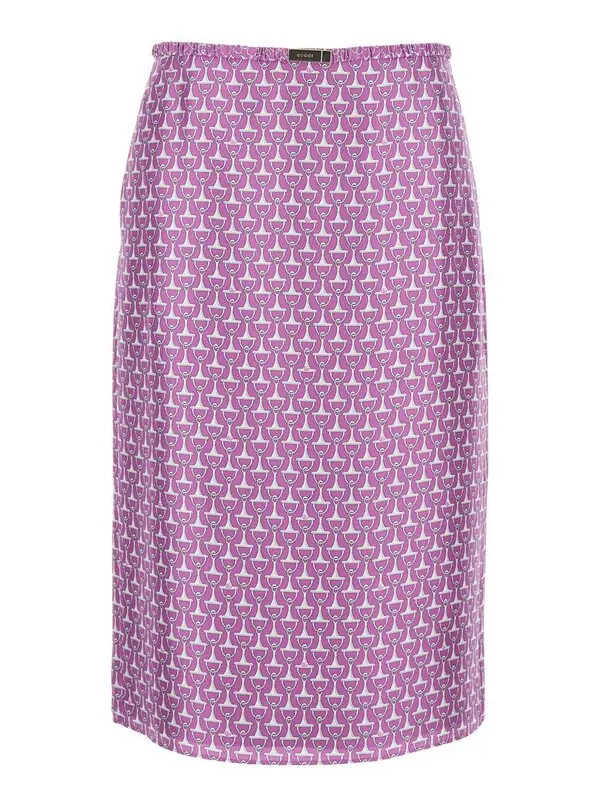Gucci Silk Printed Skirt - Multicolor