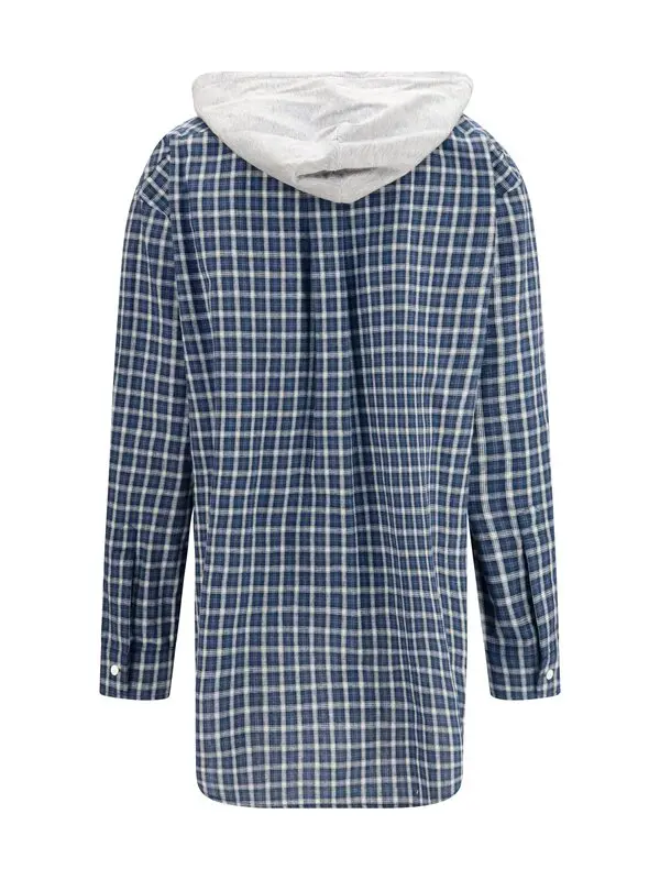 Miu Miu Checked Hooded Shirt