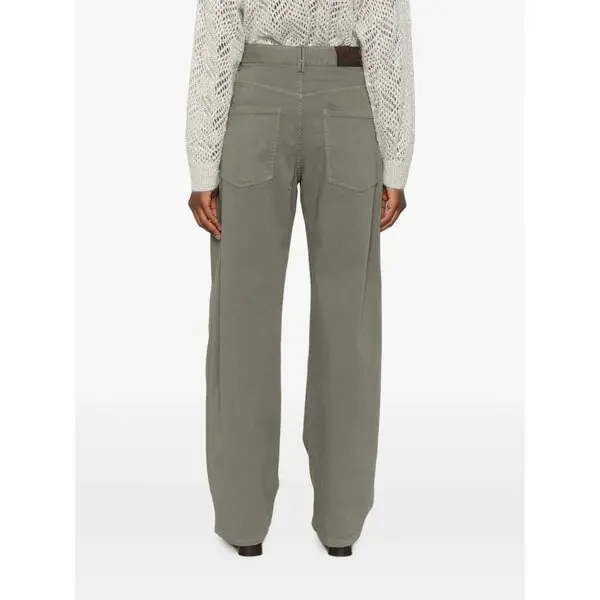 Brunello Cucinelli Denim Wide-leg Jeans - Green