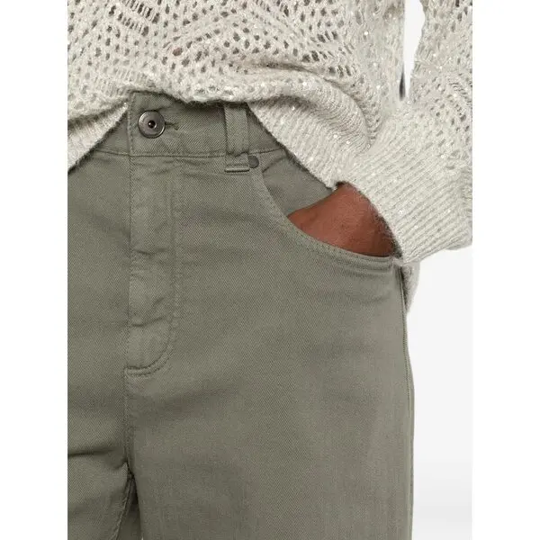 Brunello Cucinelli Denim Wide-leg Jeans - Green