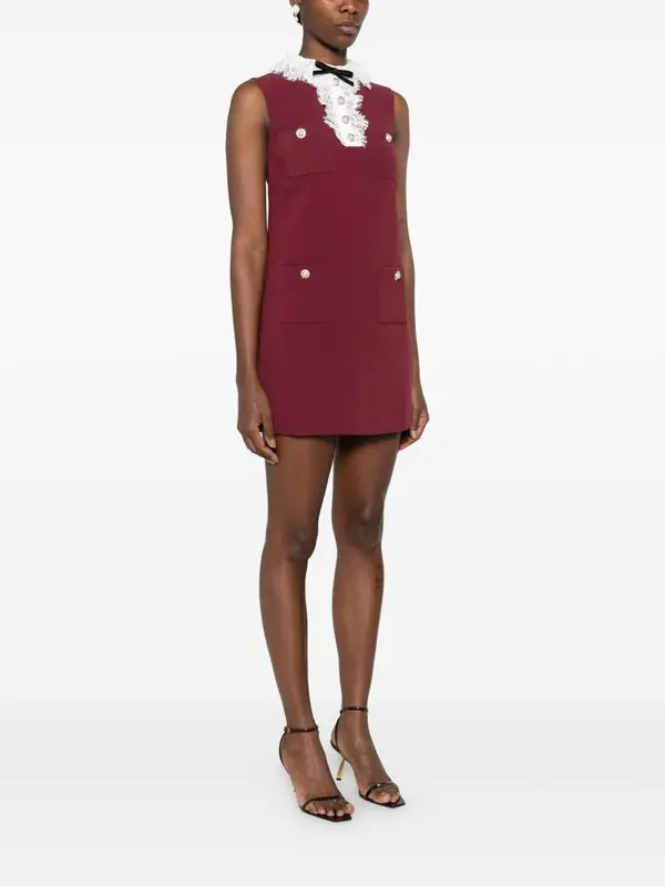 SELF-PORTRAIT Lace Collar Mini Dress