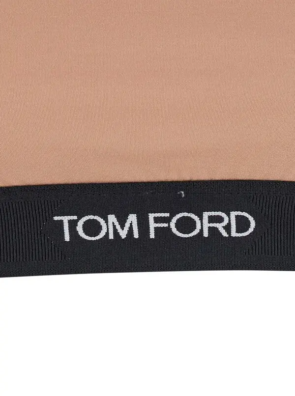 TOM FORD Tech Fabric Square Neck Top - Cream
