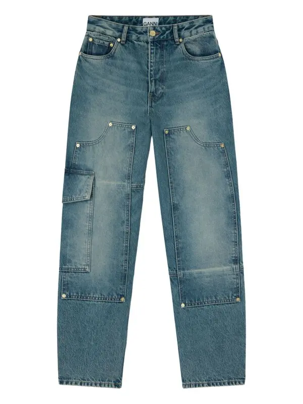 GANNI Denim Cotton Jeans - Multicolor