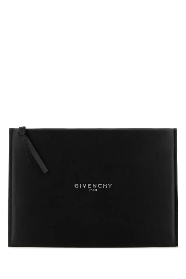 Givenchy Leather Large Antigona Stamped Clutch