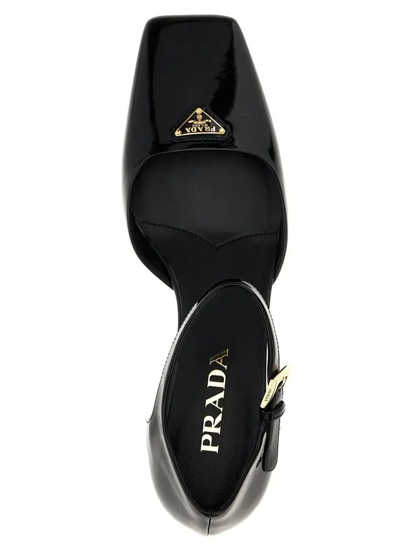 Prada Logo Patent Pumps