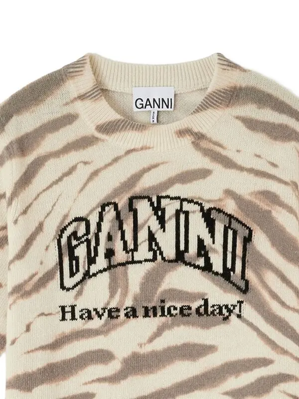 GANNI Wool T-shirt - Multicolor