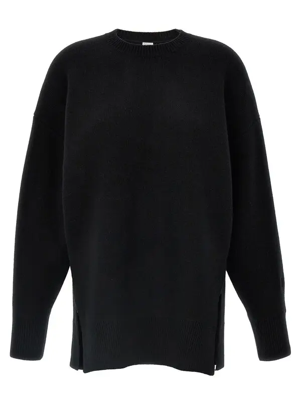 TOTEME Double-knit Wool And Cashmere Blend Sweater - Black