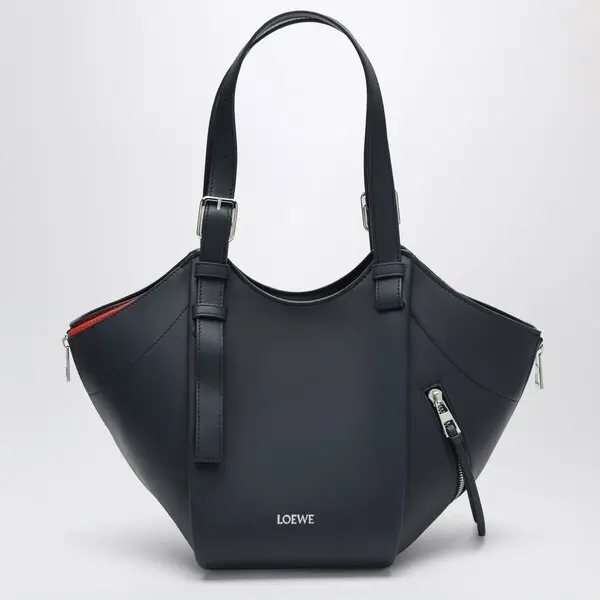 Loewe Dark Blue Layered Hammock Flip Leather Bag - Multicolor