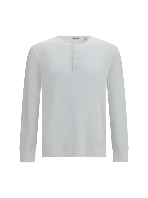 Burberry Long-sleeve Cotton Top - White