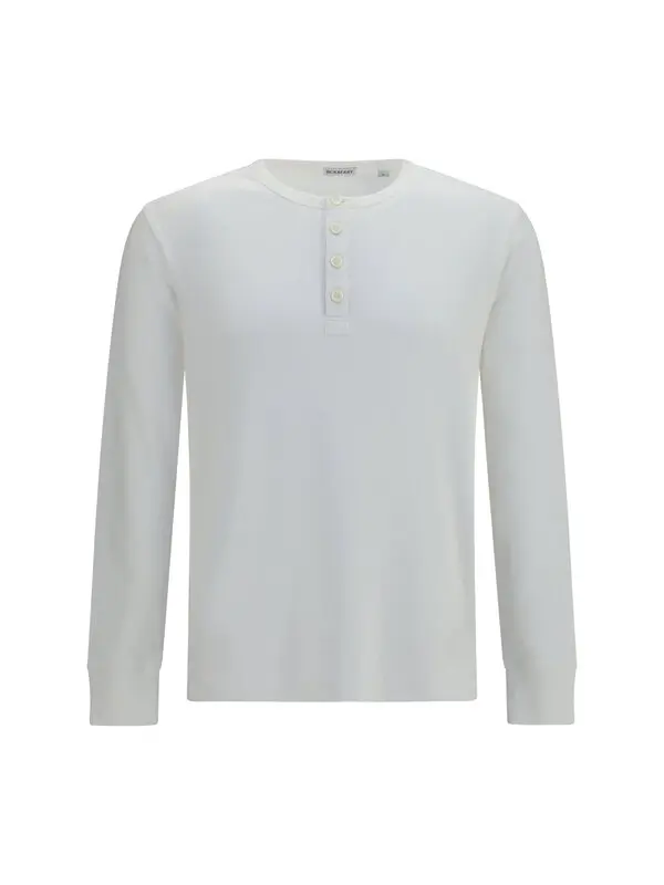 Burberry Long-sleeve Cotton Top - White