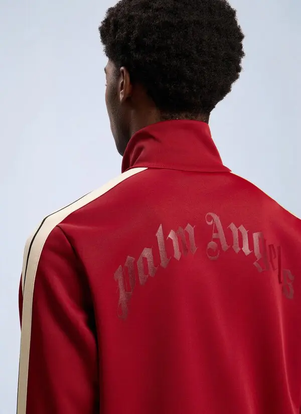 Palm Angels Curved Logo Zip-up Track Jacket
